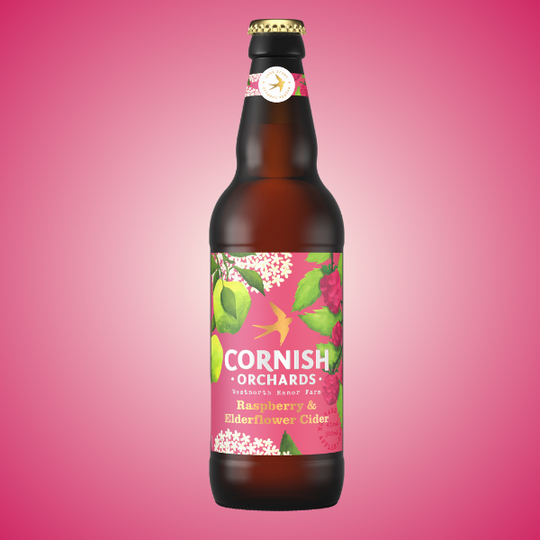 Cornish Orchards Raspberry and Elderflower 12X 500ml Bottle