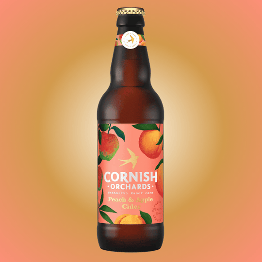 Cornish Orchards Peach & Apple Cider - 500ml Bottle
